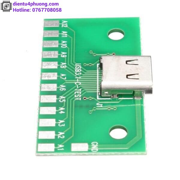 MODULE CHUYỂN ĐỔI USB TYPE C SANG 24 CHÂN DÁN Điện Tử Bốn Phương